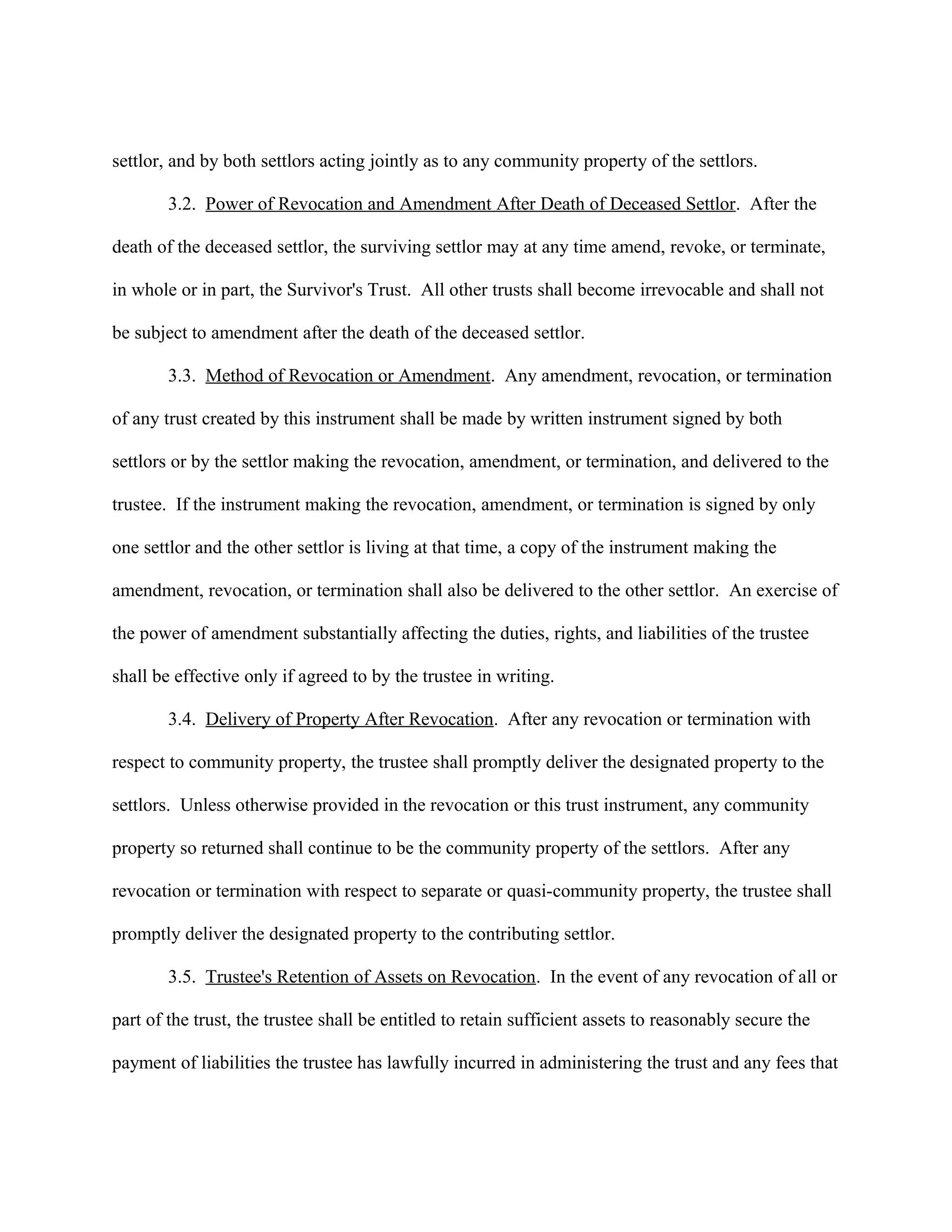 Sample California revocable living trust with spendthrift provision | DOC