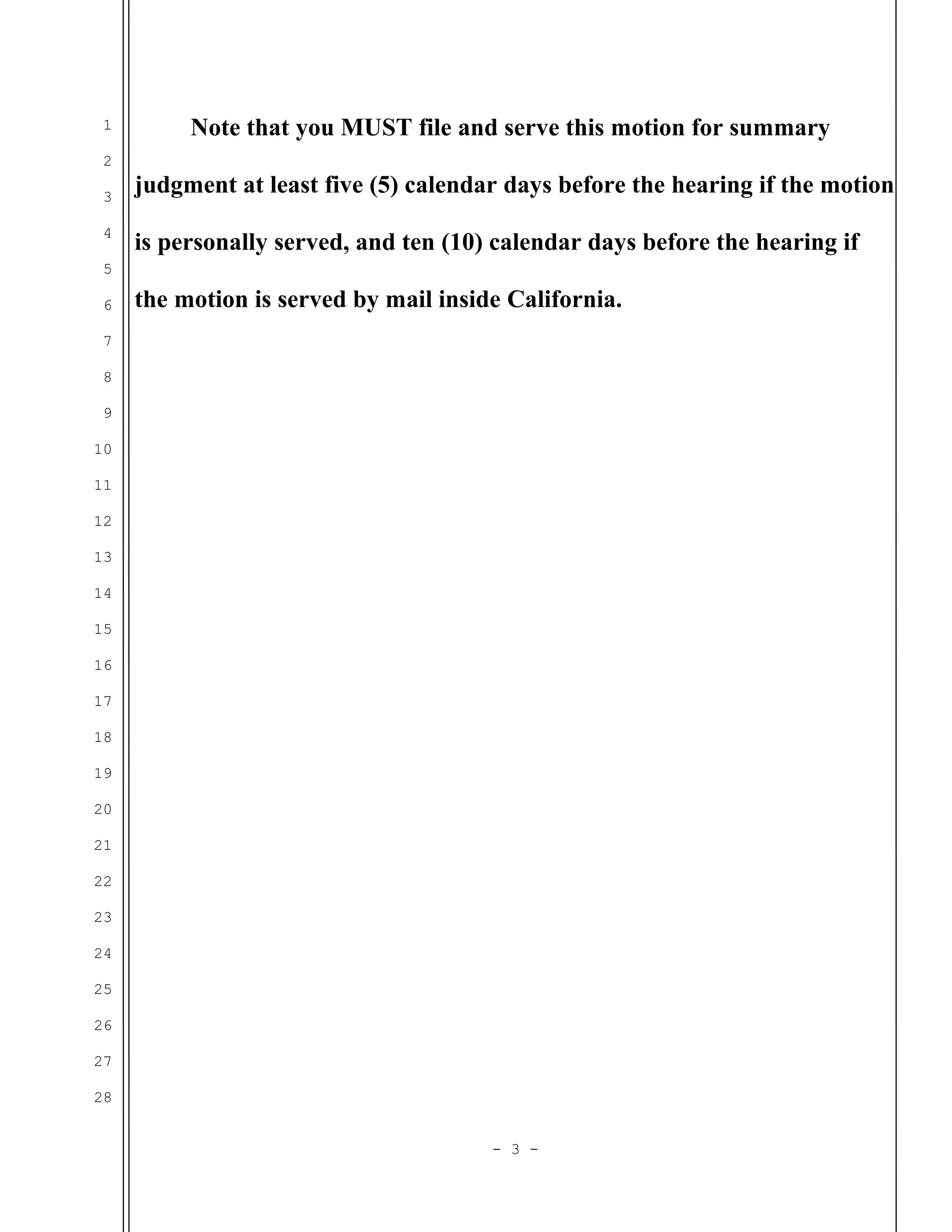 Sample California motion for summary judgment in unlawful detainer ...