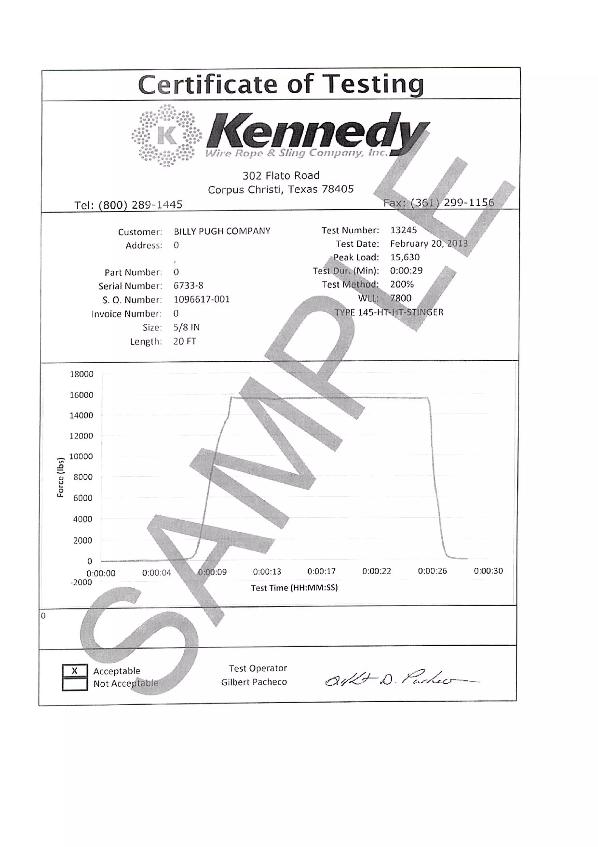 Sample cert. x 904-4 | PDF