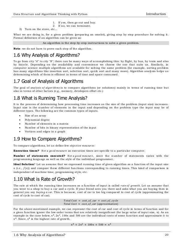 Sample Chapters [data Structure And Algorithmic Thinking
