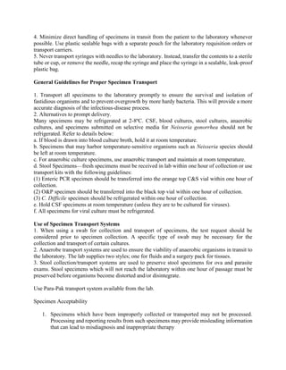 SAMPLE COLLECTION.docx | Infectious Diseases | Diseases and Conditions