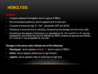 Human Sample Collection - An Introduction to Clinical Chemistry | PPT
