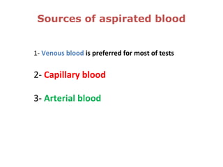 Collection & Handling of Blood Sample Hematology | PDF