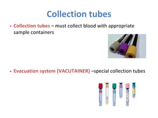 Collection & Handling of Blood Sample Hematology | PDF