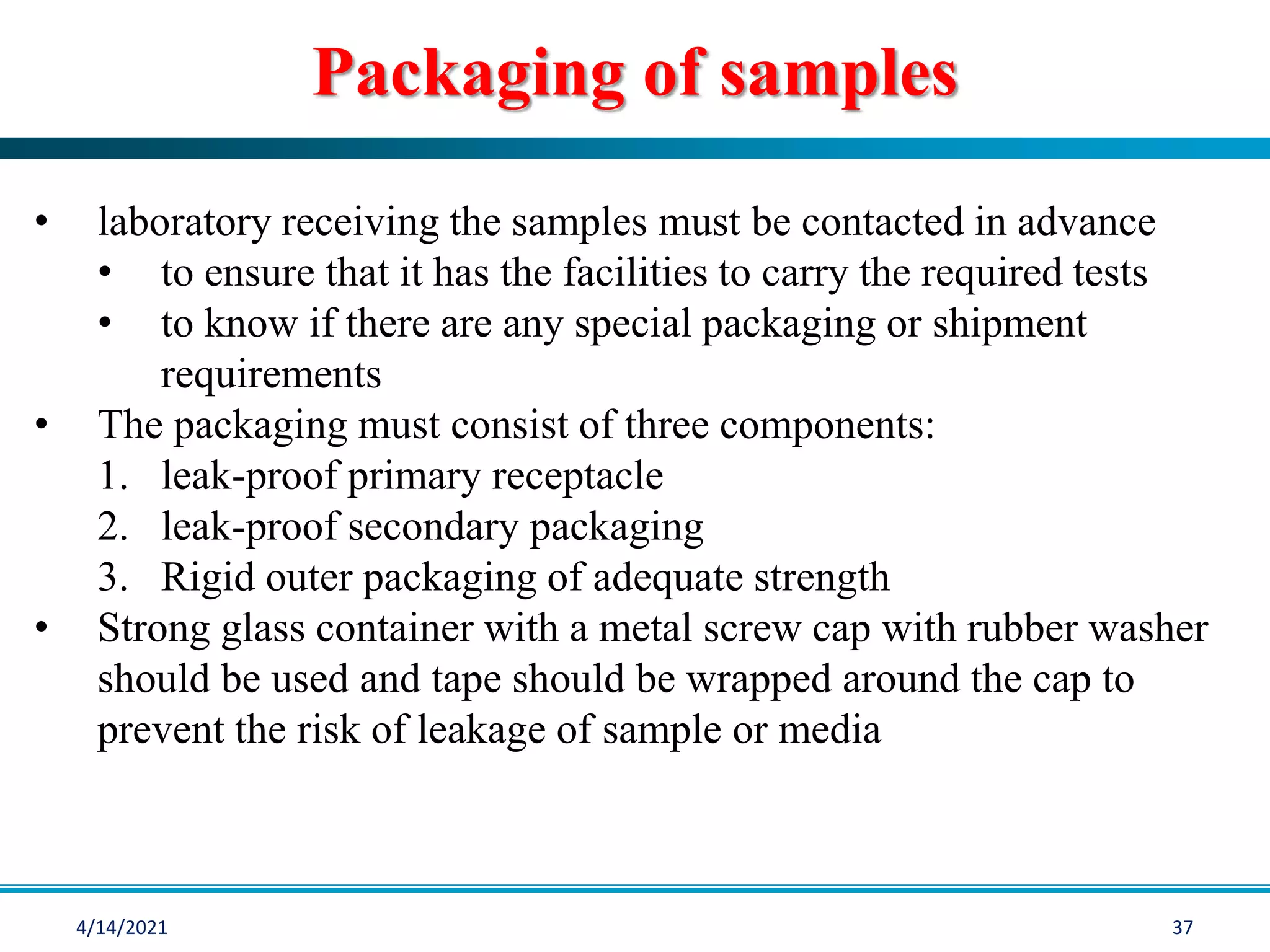 Collection, Preservation and Dispatch of Clinical Samples | PPTX