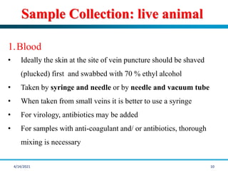 Collection, Preservation and Dispatch of Clinical Samples | PPTX