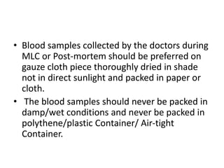 Sample collection and preservation of biological samples | PPTX