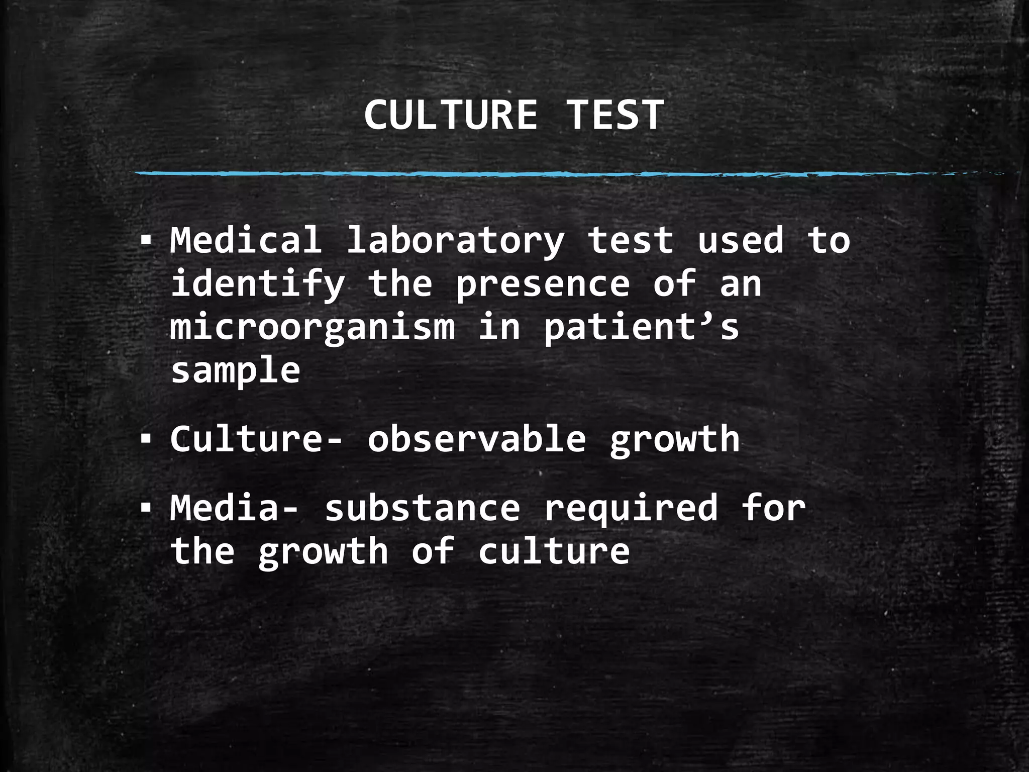Sample collection for culture test | PPTX