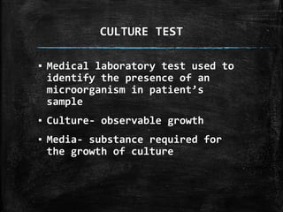 Sample collection for culture test | PPTX