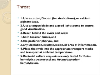 The proper collection of a specimen for Microbiology culture | PPTX