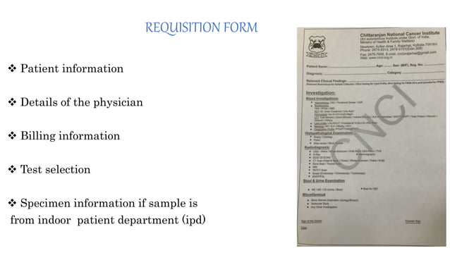sample collection in clinical biochemistry