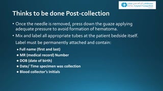 sample collection & rejection .pptx is used in hospital | PPTX