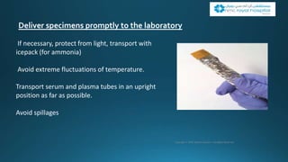 sample collection & rejection .pptx is used in hospital | PPTX