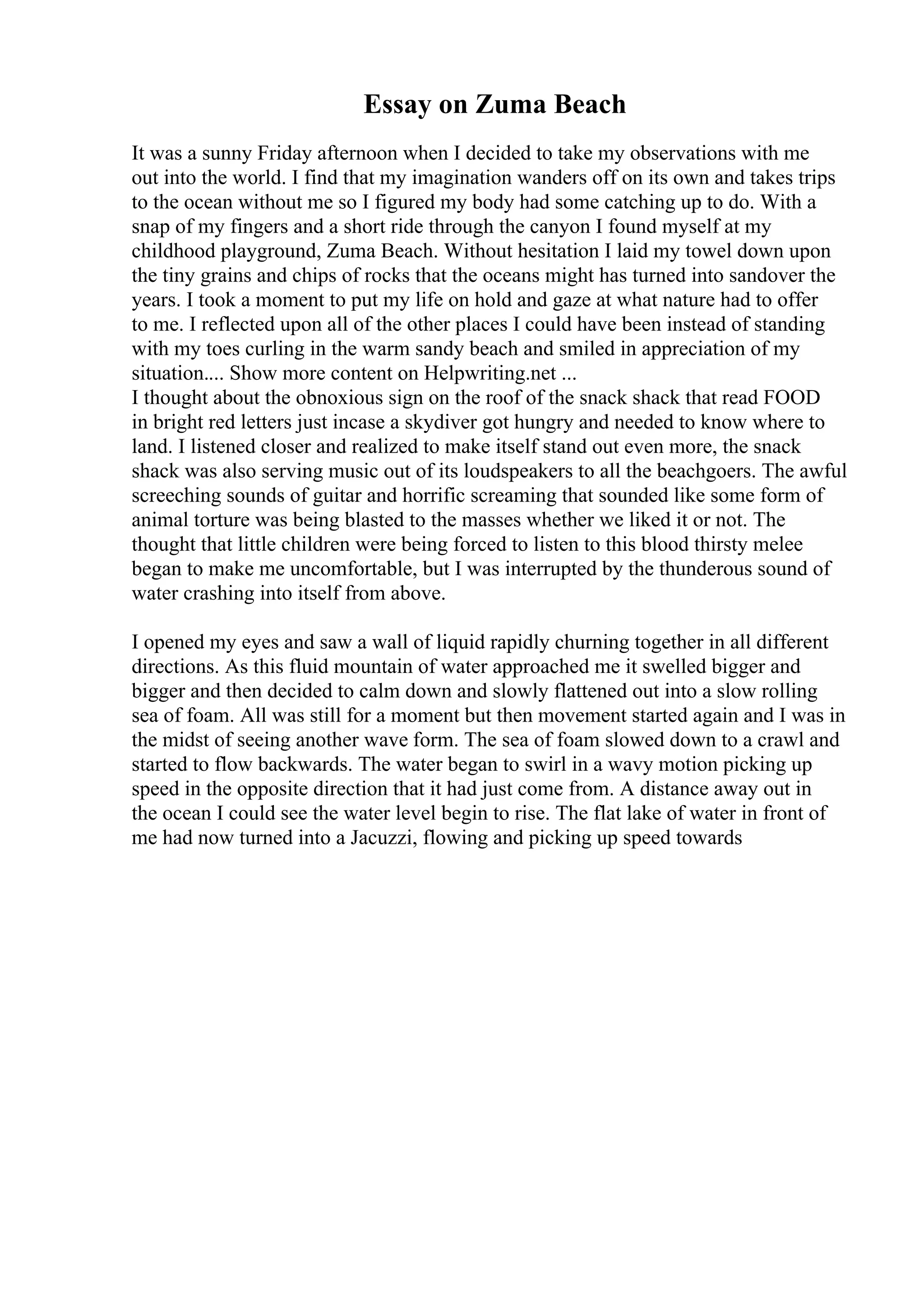 Sample College Transfer Essay | PDF