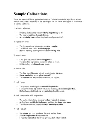 Sample collocations | PDF