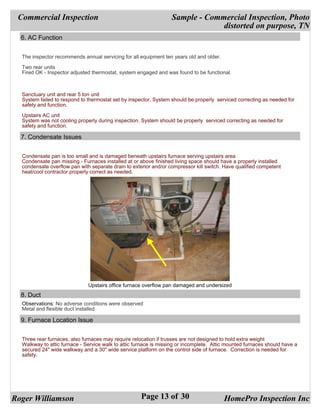 Sample commercial inspection | PDF