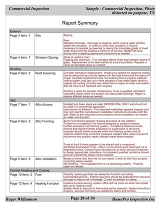 Sample commercial inspection | PDF