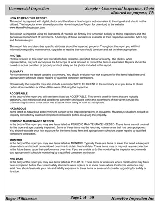 Sample commercial inspection | PDF