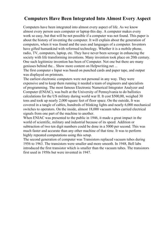 Sample Compare And Contrast Essay College Level | PDF