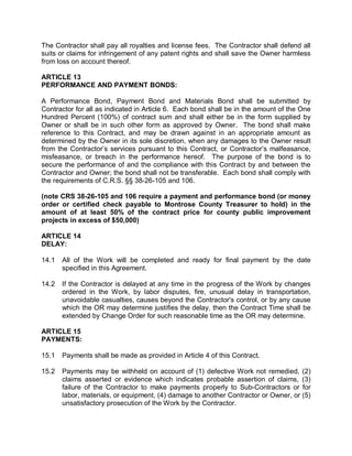 Sample construction contract | PDF