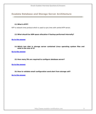 Oracle Exadata Interview Questions and Answers | PDF