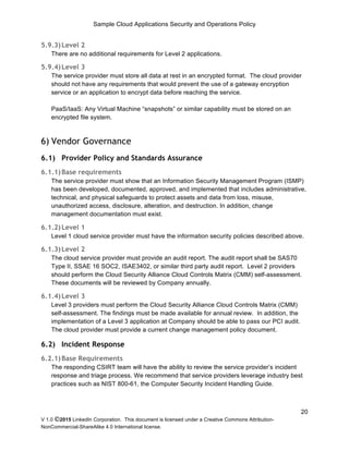 Sample Cloud Application Security and Operations Policy [release] | PDF