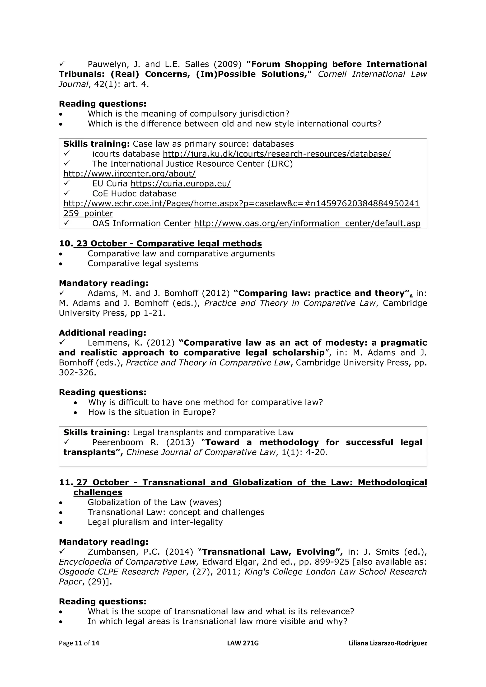 Sample course handout for research methodology | PDF