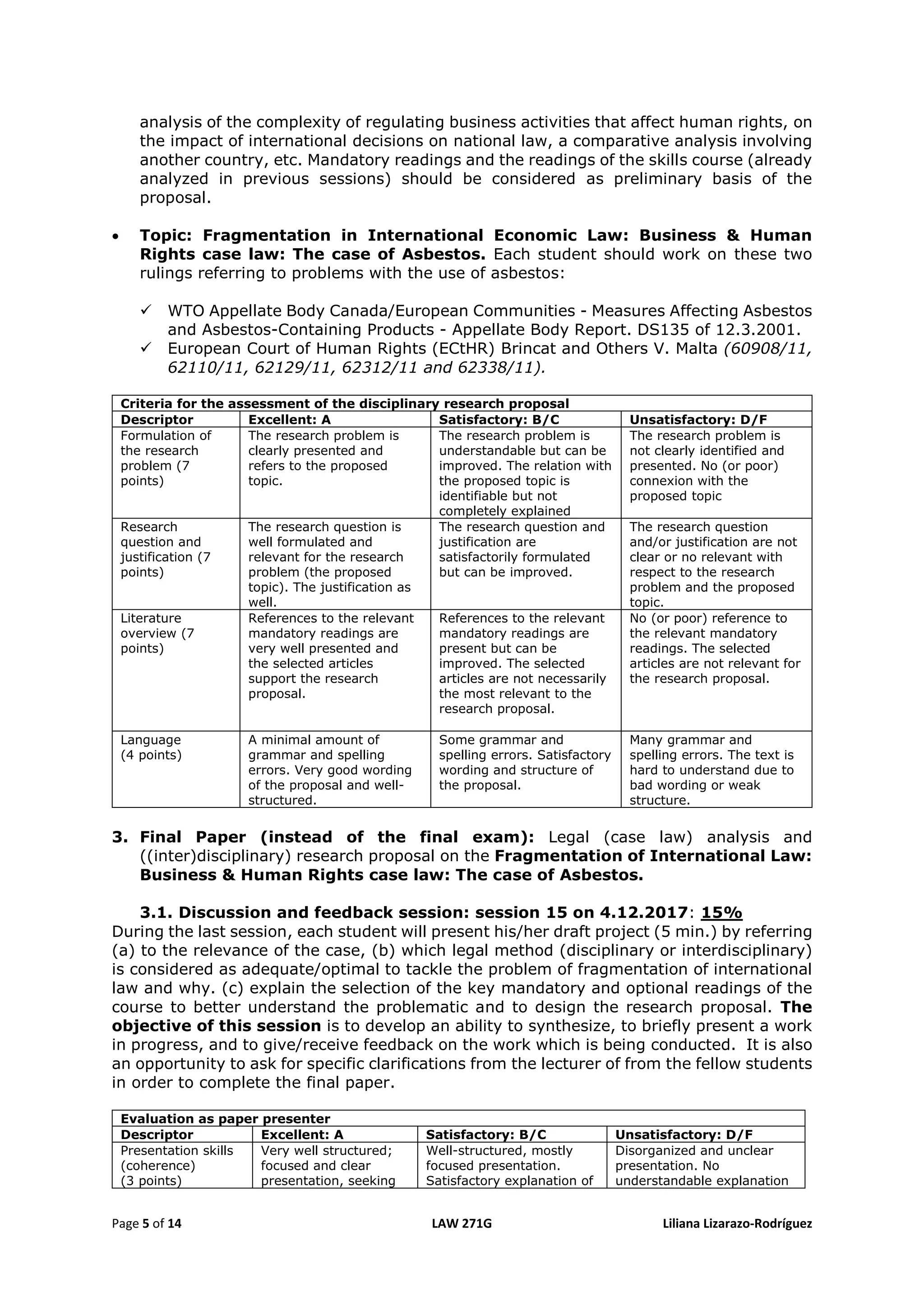 Sample course handout for research methodology | PDF
