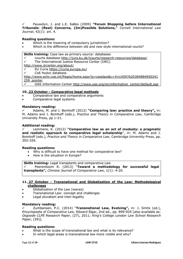 Sample course handout for research methodology | PDF