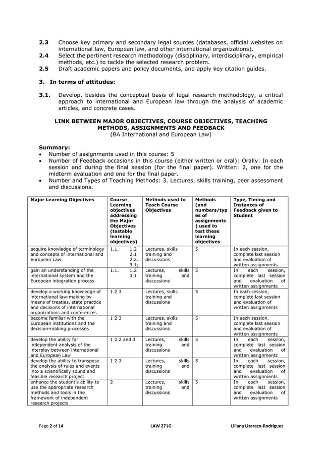 Sample course handout for research methodology | PDF