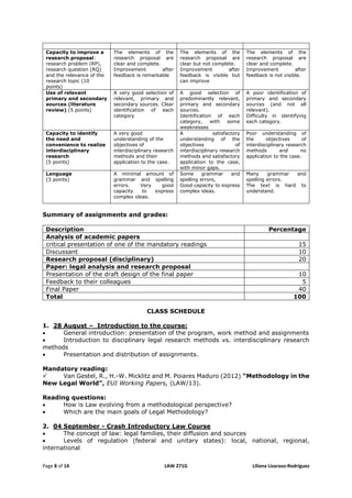 Sample course handout for research methodology | PDF