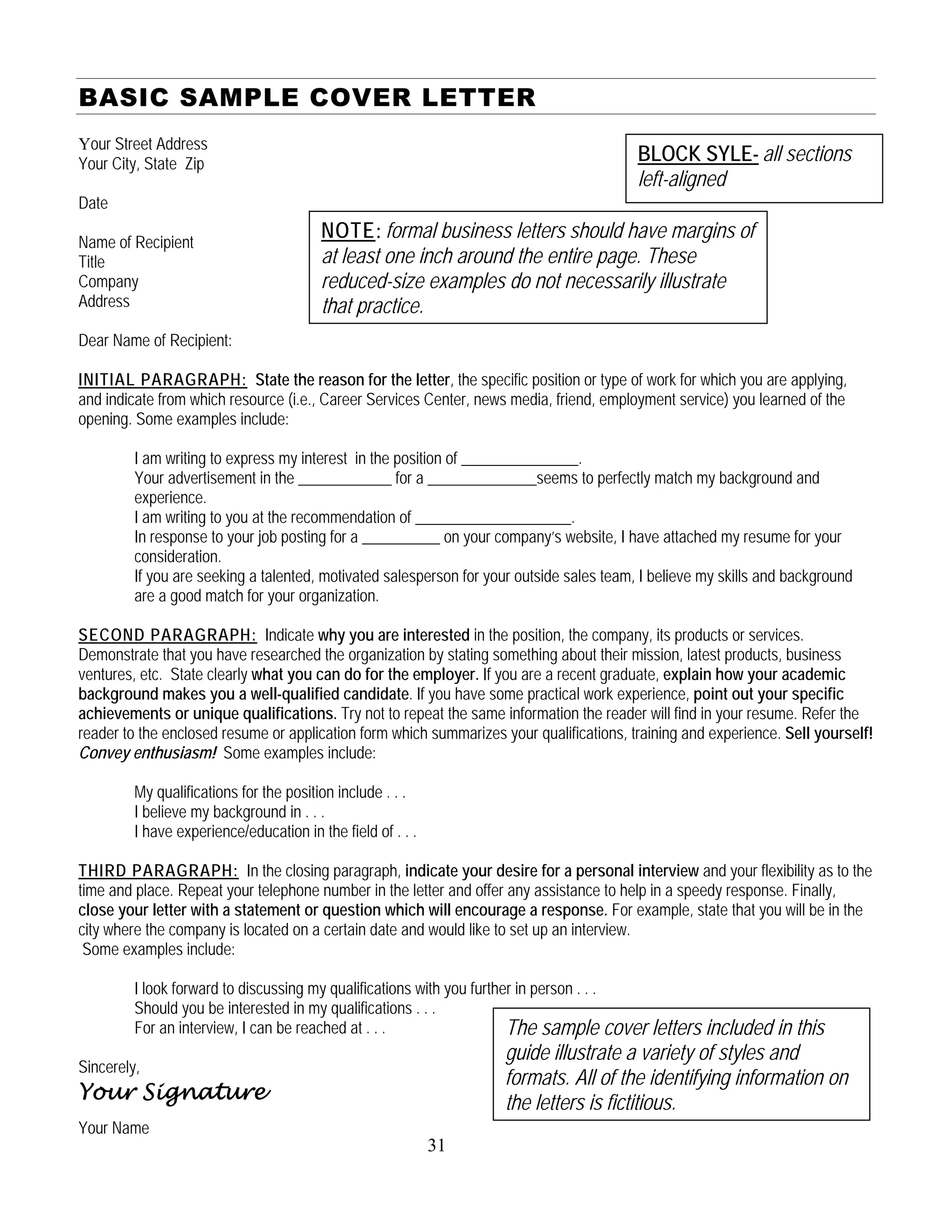 Sample cover letter | PDF