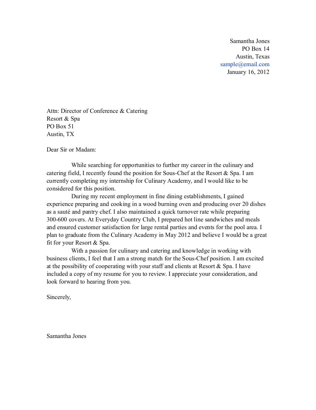 Sample Cover Letters sample-cover-letters