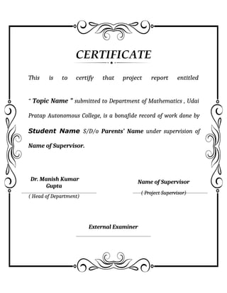 Sample cover page and certificate.docx cover page | DOCX