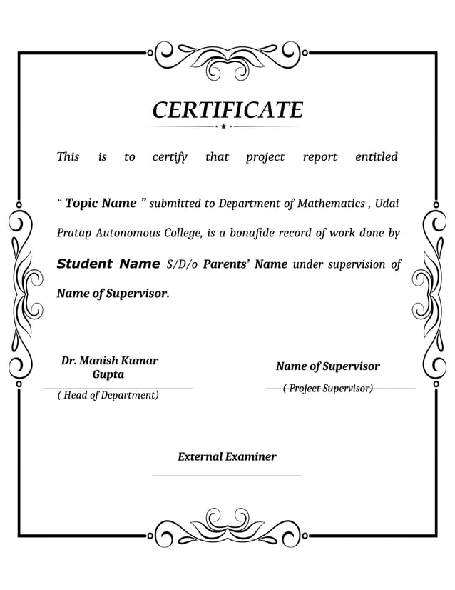 Sample cover page and certificate.docx cover page | DOCX