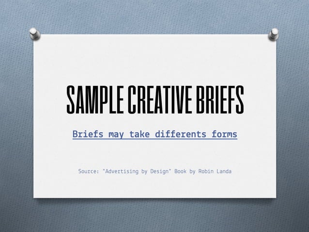 Sample creative briefs | PDF