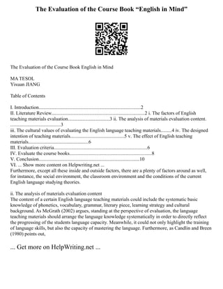 Sample Critical Analysis Essay Examples. Critical A | PDF