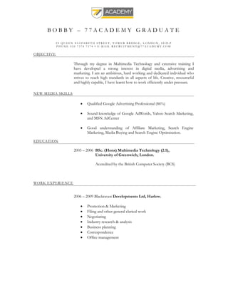 77Academy - Graduate Profiles | PDF