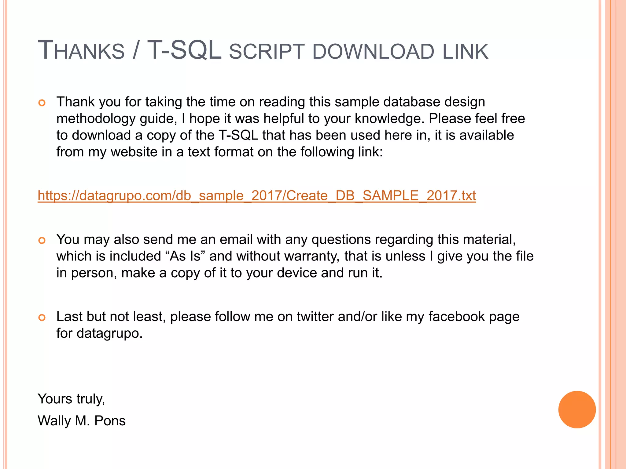 Sample database design methodology | PPSX