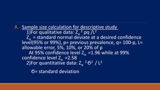 Sample & data collection method,sample size estimation,variables | PPTX