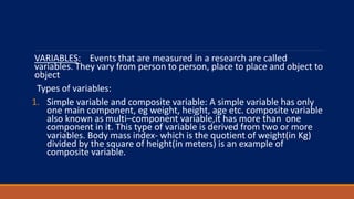 Sample & data collection method,sample size estimation,variables | PPTX