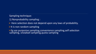 Sample & data collection method,sample size estimation,variables | PPTX