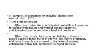 Sample & data collection method,sample size estimation,variables | PPTX