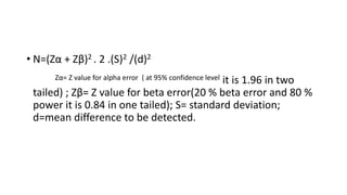 Sample & data collection method,sample size estimation,variables | PPTX