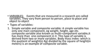 Sample & data collection method,sample size estimation,variables | PPTX