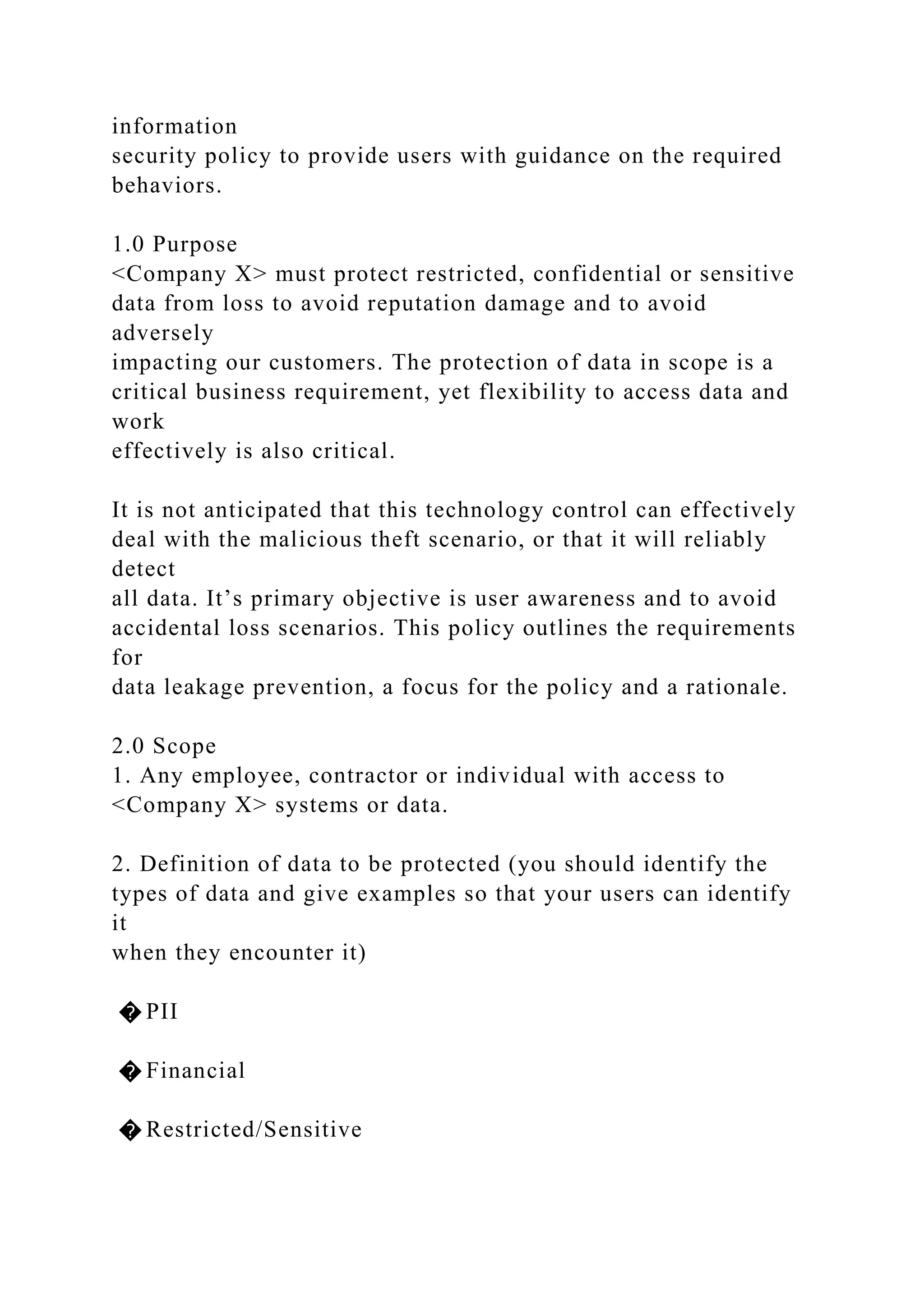 Sample Data Security PoliciesThis document provides three ex.docx