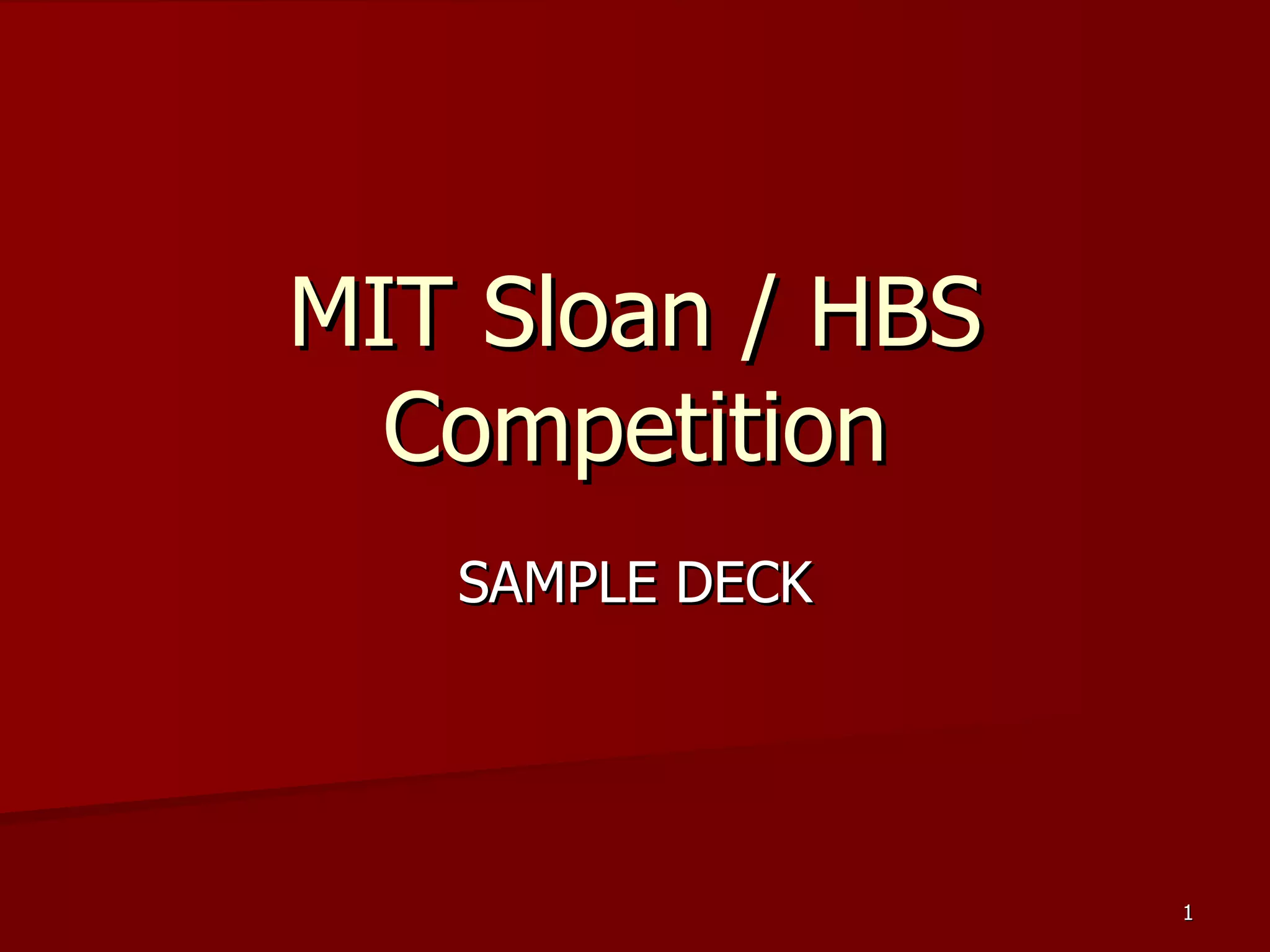 Competition Sample Deck | PPT