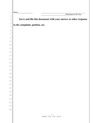 Sample California demand for jury trial | DOC