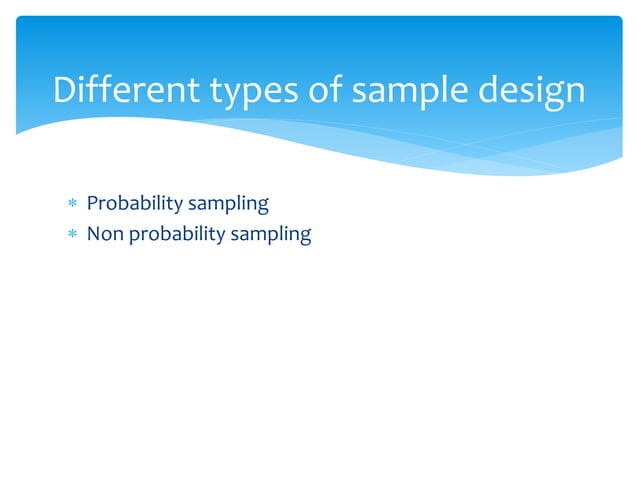 Sample design | PPTX | Science