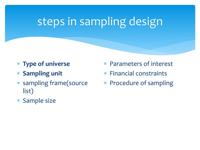 Sample design | PPTX | Science